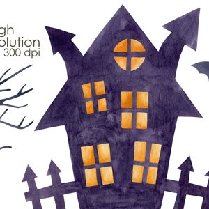 Watercolor Halloween Clipart, Halloween Invitation, Halloween ...