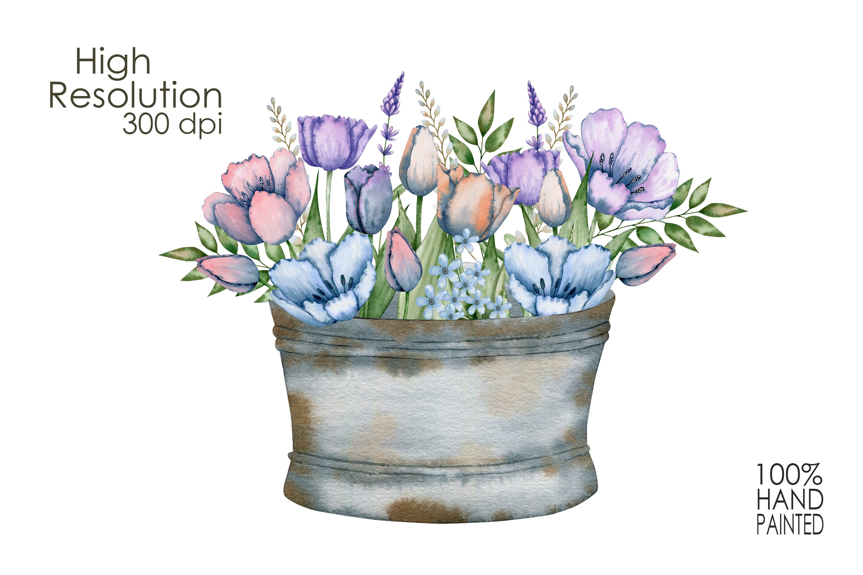 Watercolor Tulip Clipart Mother's Day Decor Tulip - Etsy