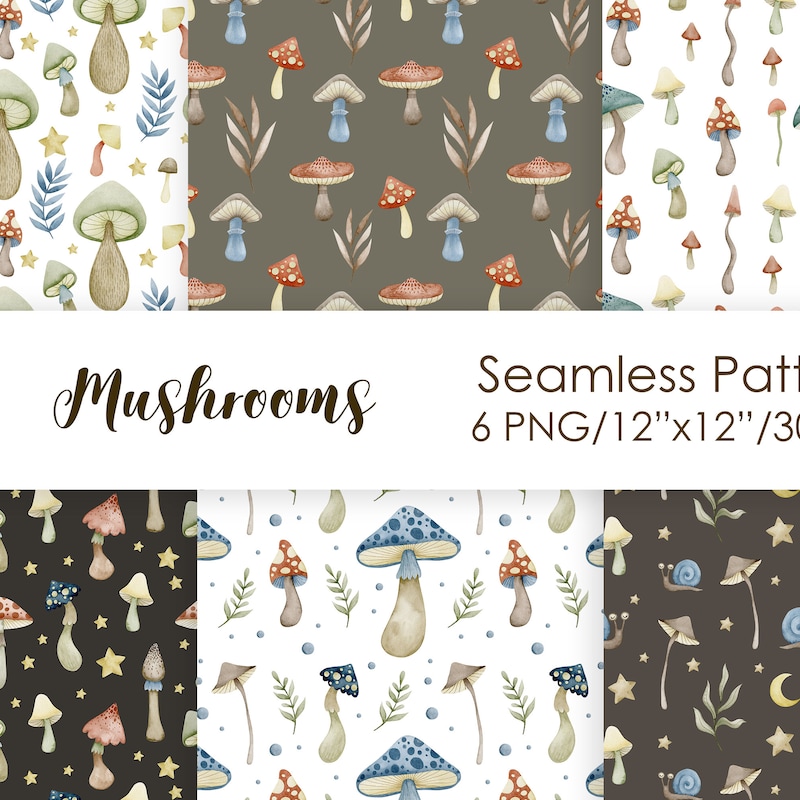 Mushroom Pattern - Etsy