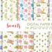 Watercolor Snail Digital Paper Pack, Scrapbook Paper, Seamless Patterns ...