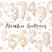 Watercolor Number Pink Balloons Clipart, Planner Stickers, Birthday ...