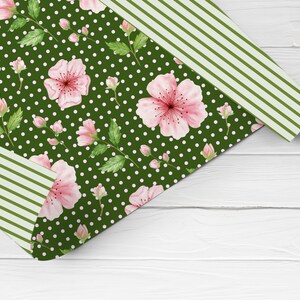 Watercolor Cherry Blossom Digital Paper Pack, Floral Digital ...