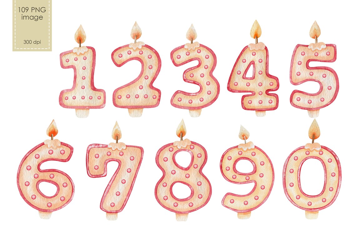 Watercolor Pink Birthday Clipart Pink Cake Birthday Party - Etsy