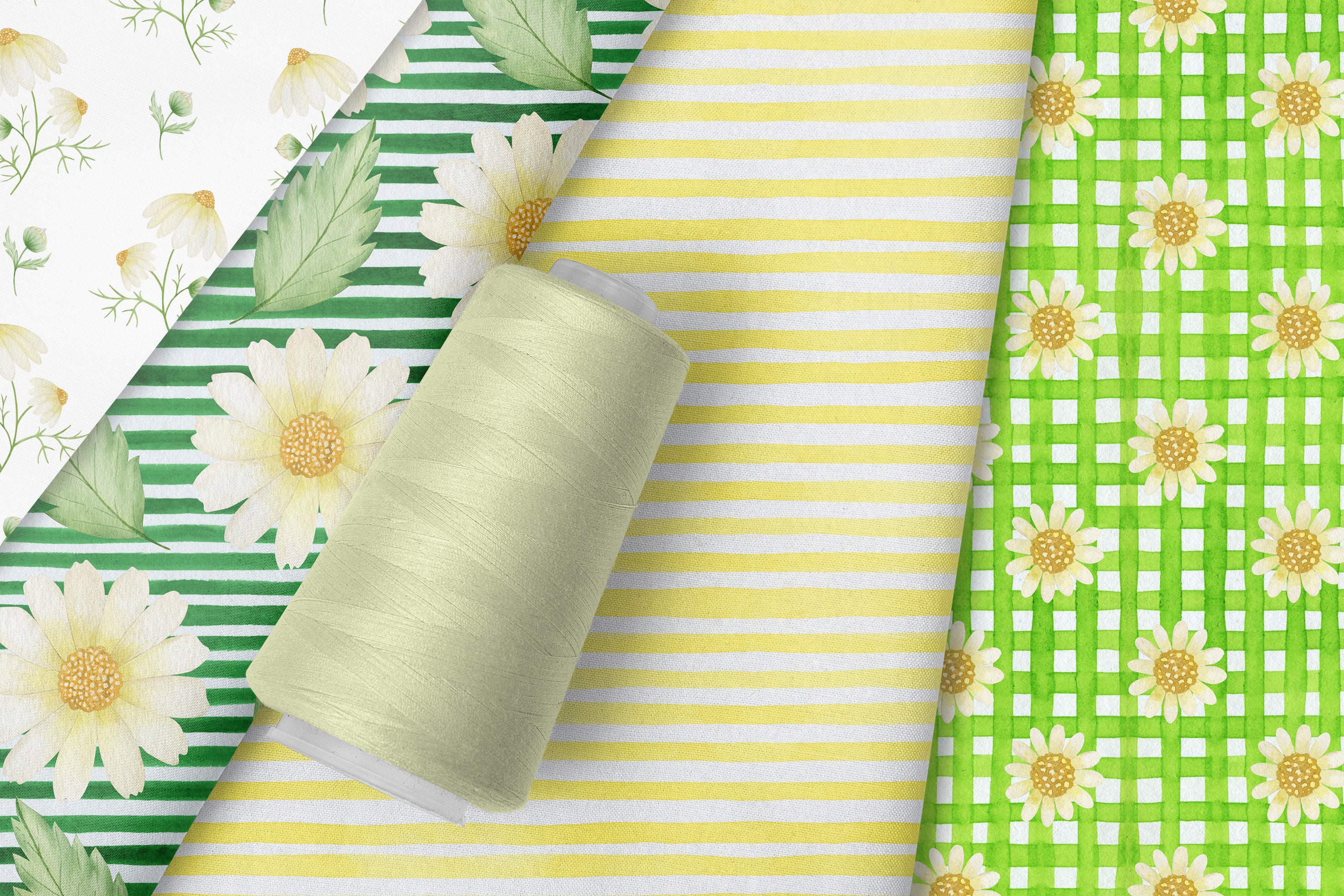 Watercolor Daisy Digital Papers Pack Chamomile Spring - Etsy