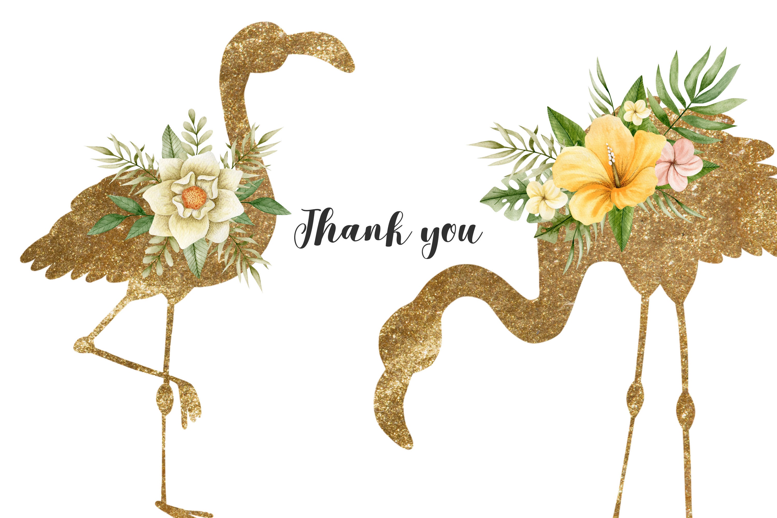 Watercolor Flamingo Clipart Tropical Summer Clipart Tropical - Etsy