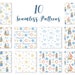 Watercolor Bear Sailor Seamless Patterns, Cute Bear Nautical,digital ...