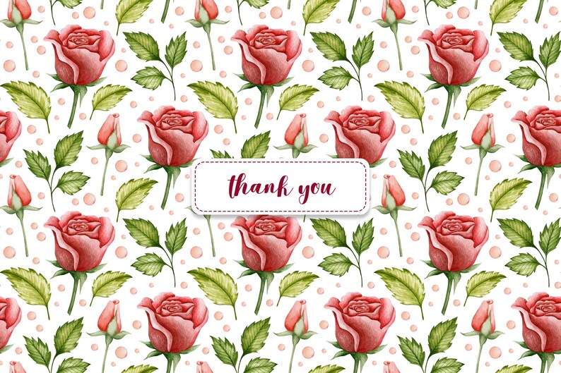Watercolor Pink Roses Seamless Patterns Roses Scrapbook Paper - Etsy