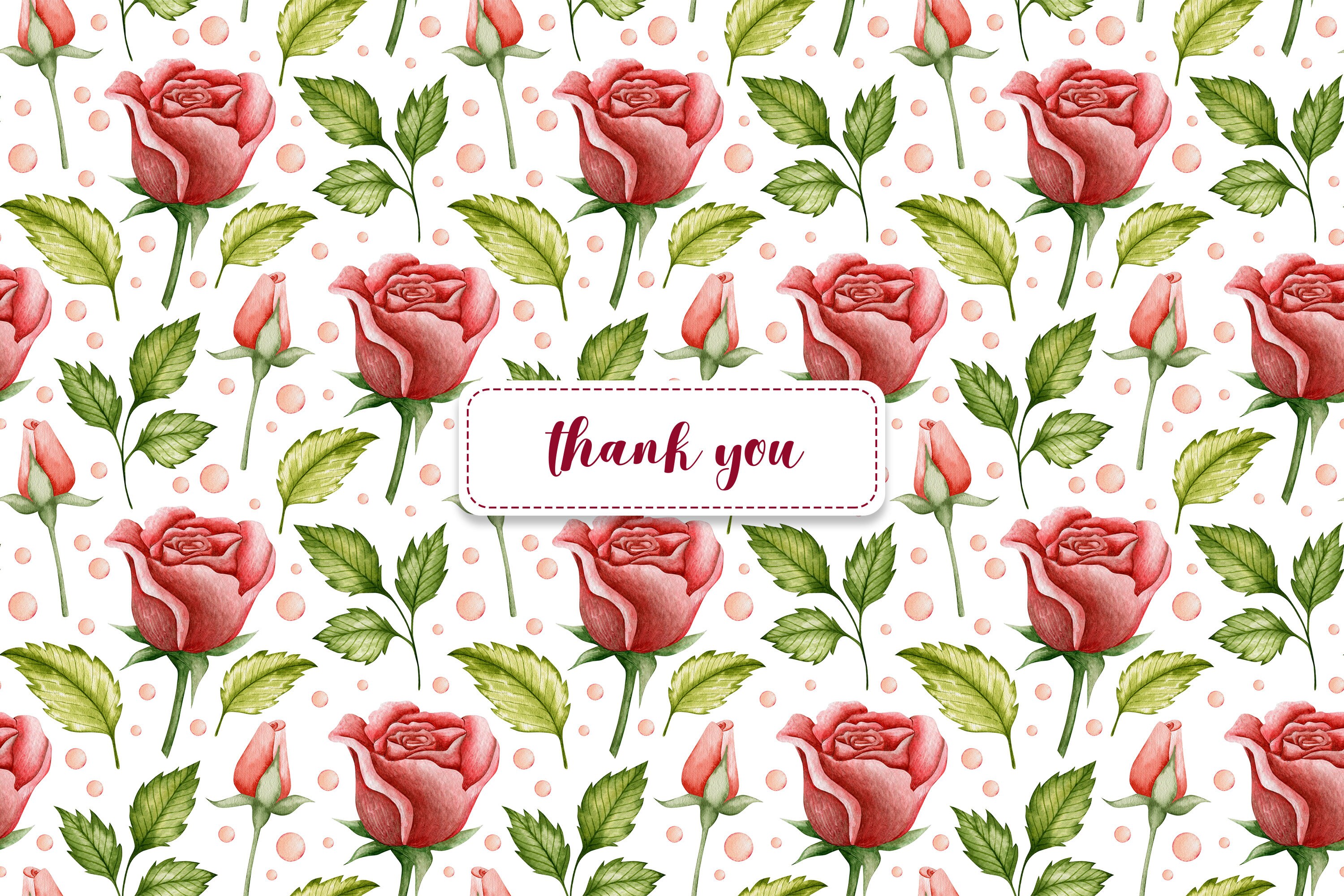 Watercolor Pink Roses Seamless Patterns Roses Scrapbook Paper - Etsy