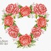 Watercolor Heart Wreath Clipart, Floral Heart Wreath, Valentine's ...