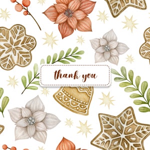 Watercolor Gingerbread Seamless Patterns, Digital Papers Pack ...