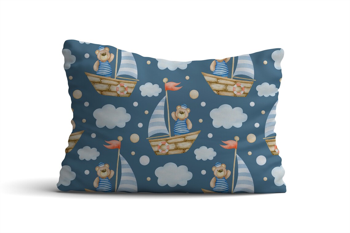 Watercolor Bear Sailor Seamless Patterns Cute Bear | Etsy