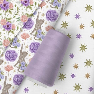 Watercolor Cats and Flowers Seamless Pattern, Cat Digital Paper Pack ...