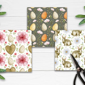 Watercolor Easter Bunny Digital Paper Pack, Paper Bag, Instant Download ...