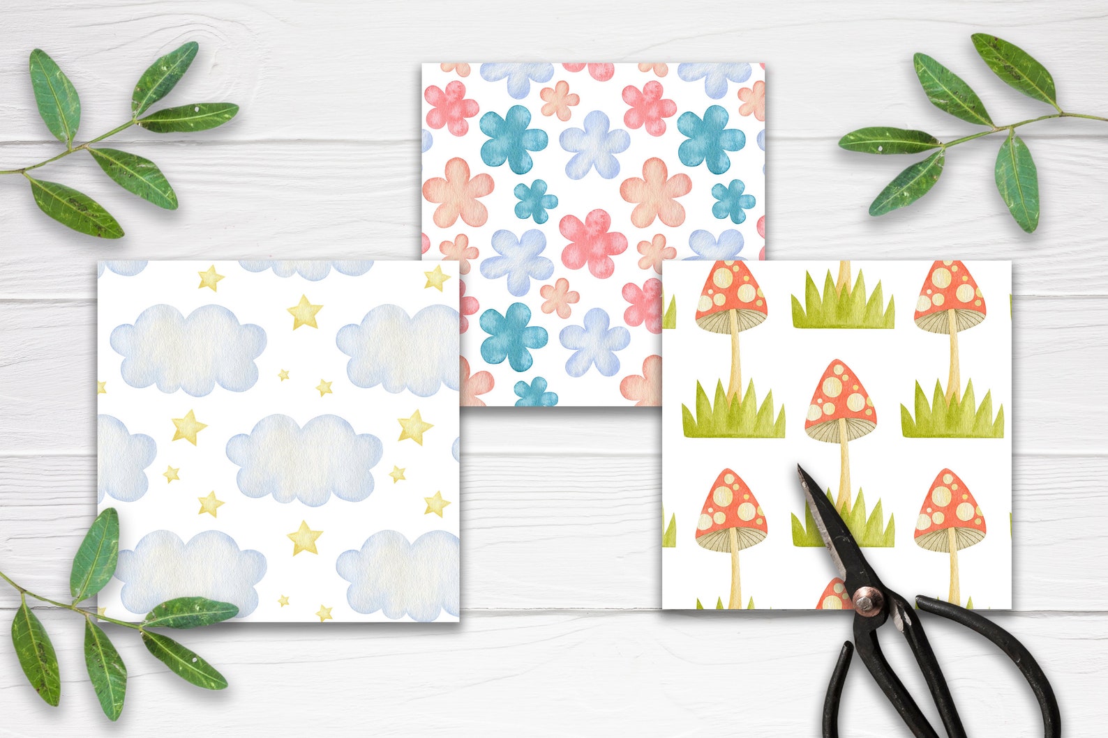 Watercolor Snail Digital Paper Pack Scrapbook Paper Seamless - Etsy