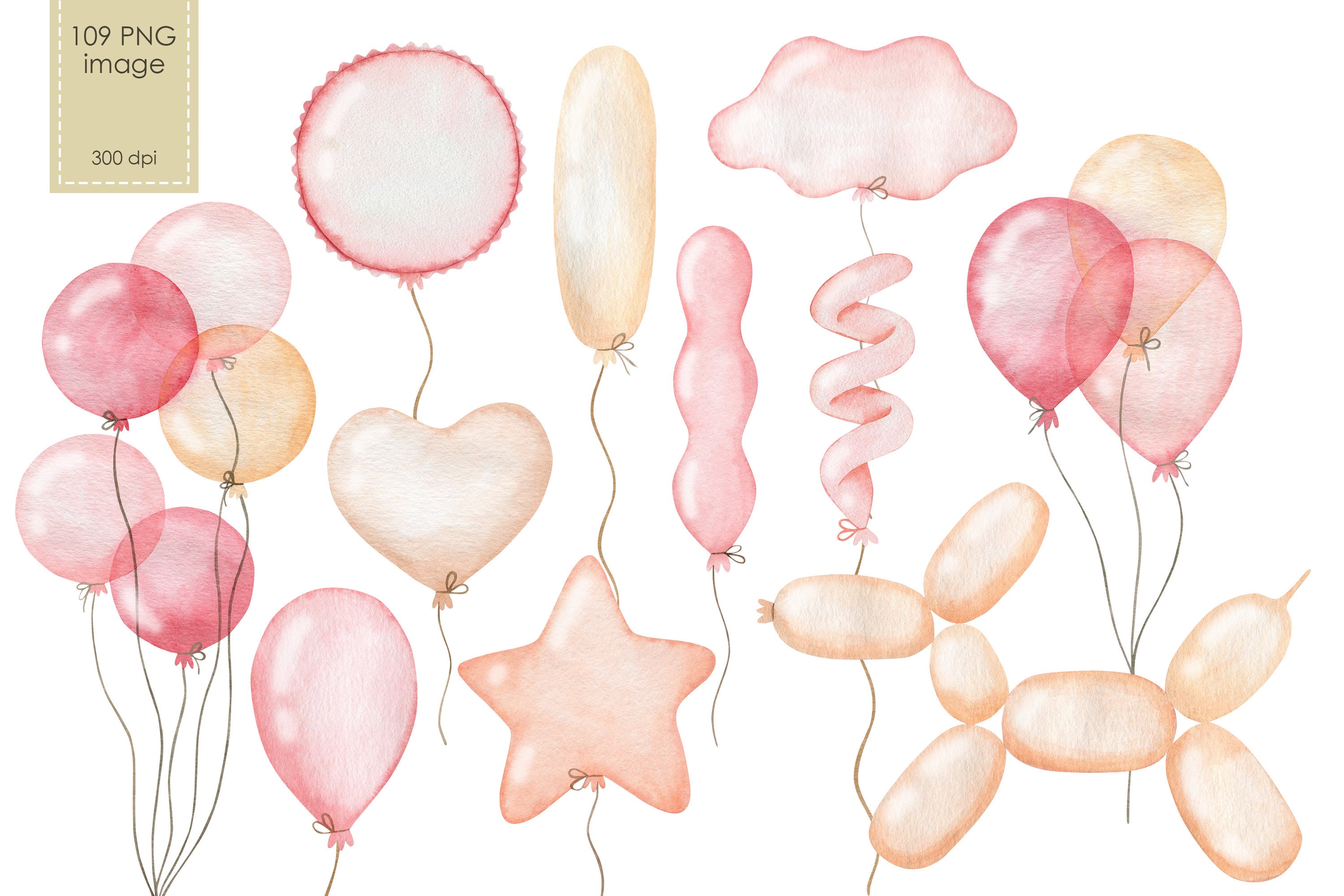 Watercolor Pink Birthday Clipart Pink Cake Birthday Party - Etsy