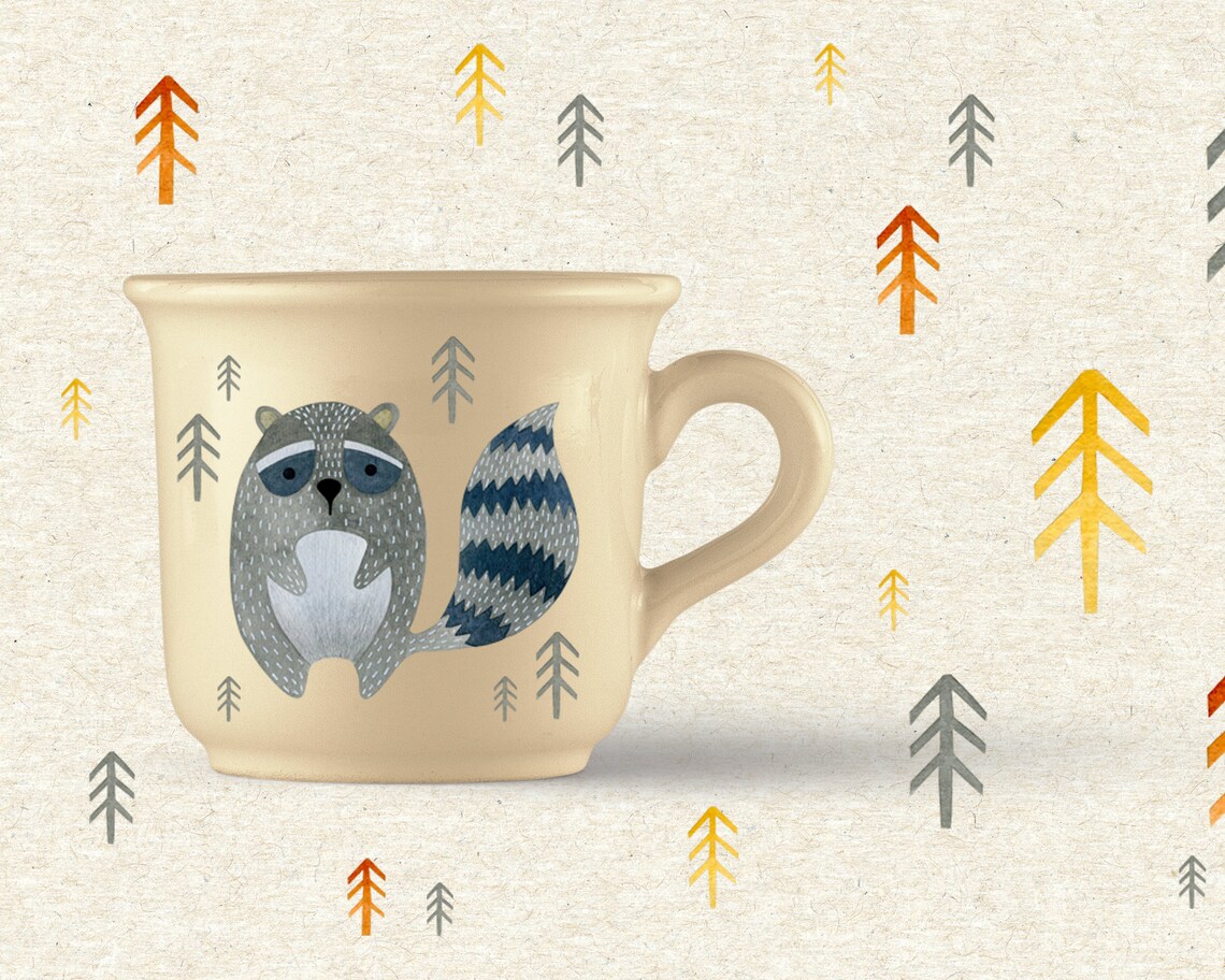 Watercolor Forest Friends Graphic Collection. Forest Friends - Etsy