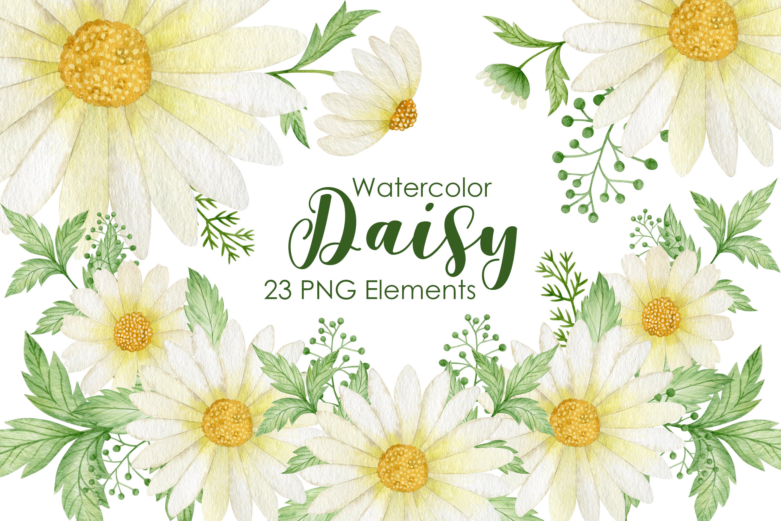 Daisy Flower Border Clip Art