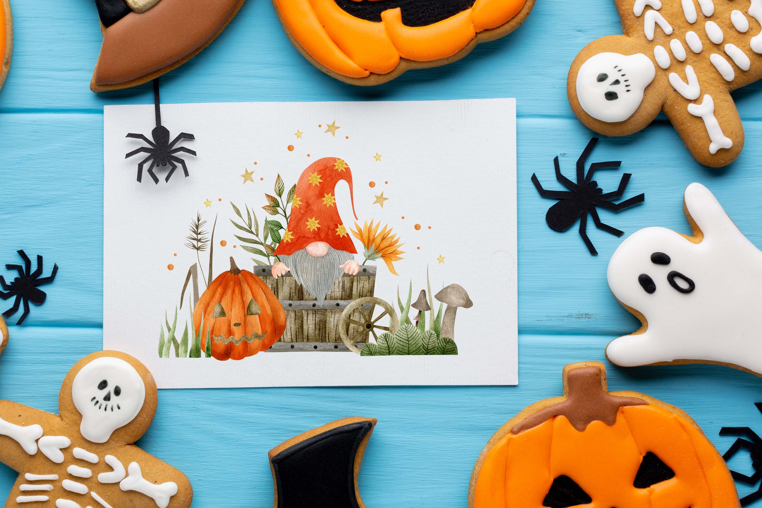 Watercolor Halloween Gnomes Clipart Halloween Gnomes Png - Etsy