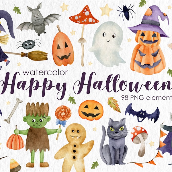 Halloween Clipart - Etsy