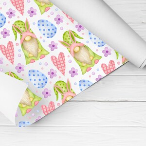 Easter Gnomes Seamless Pattern, Bunny Gnome Pattern, Seamless Easter ...