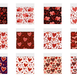 Valentines Day Digital Paper Pack, Seamless Heart Pattern, Valentine's ...