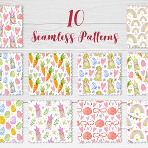 Easter Gnomes Seamless Pattern, Bunny Gnome Pattern, Seamless Easter ...