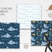 Watercolor Shark Digital Paper Pack, Sea Animals Download, Instant ...