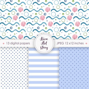 Watercolor Shark Clipart, Shark Clipart, Shark Paper Pack, Baby Shark ...