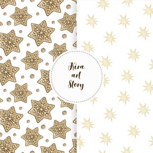 Watercolor Gingerbread Seamless Patterns, Digital Papers Pack ...