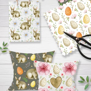 Watercolor Easter Bunny Digital Paper Pack, Paper Bag, Instant Download ...