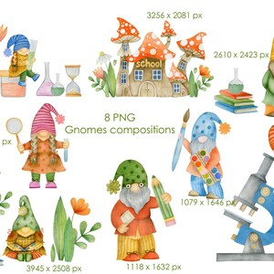 Gnomes Back to School PNG Clipart, Digital Download, School Gnomes ...