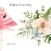 Watercolor Flamingo Clipart, Tropical Summer Clipart, Tropical Floral ...