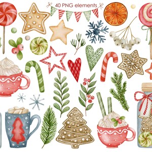 Watercolor Merry Christmas Clipart, Holiday is Coming Graphics, Holiday ...