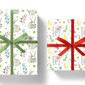 Watercolor Easter Digital Paper Pack, Spring Seamless Pattern, Bunny ...