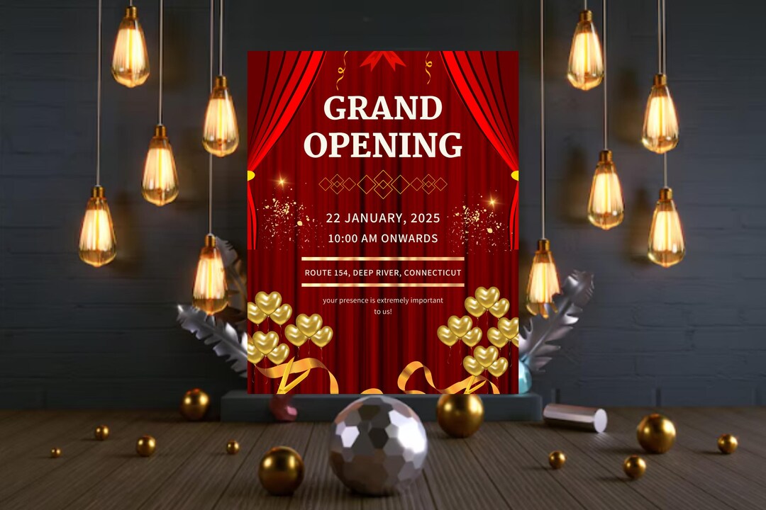 Grand Opening Ceremony Invitation, Printable Event Invitation, New ...
