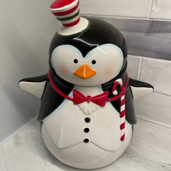 Penguin Cookie Jar - Etsy