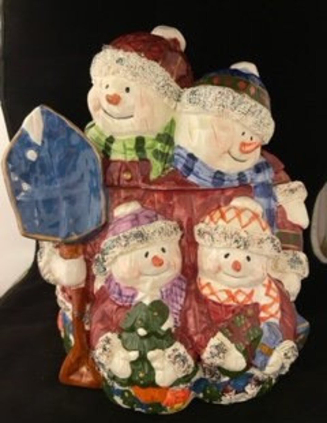 Snowman Family Cookie Jar - Etsy