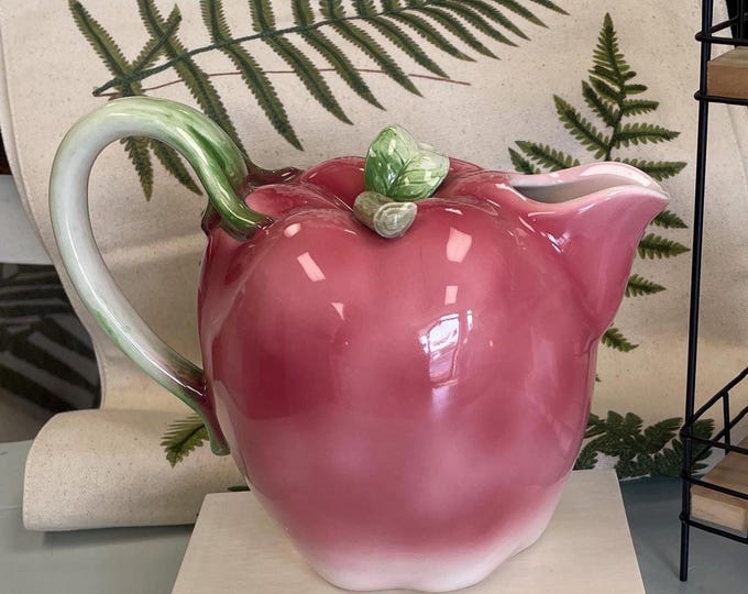 Vintage Apple Pitcher - Etsy