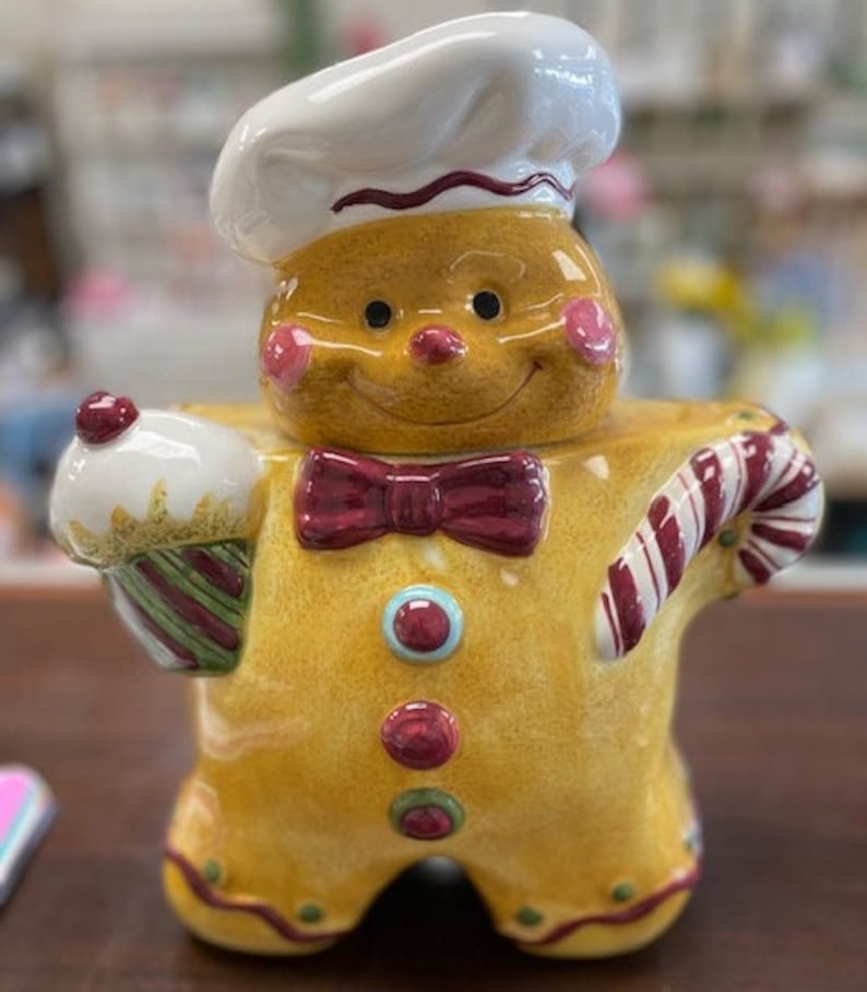 Gingerbread Man Cookie Jar - Etsy
