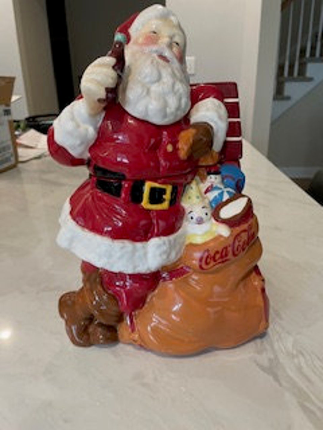 Santa Taking a Break Cookie Jar by Gibson - Etsy