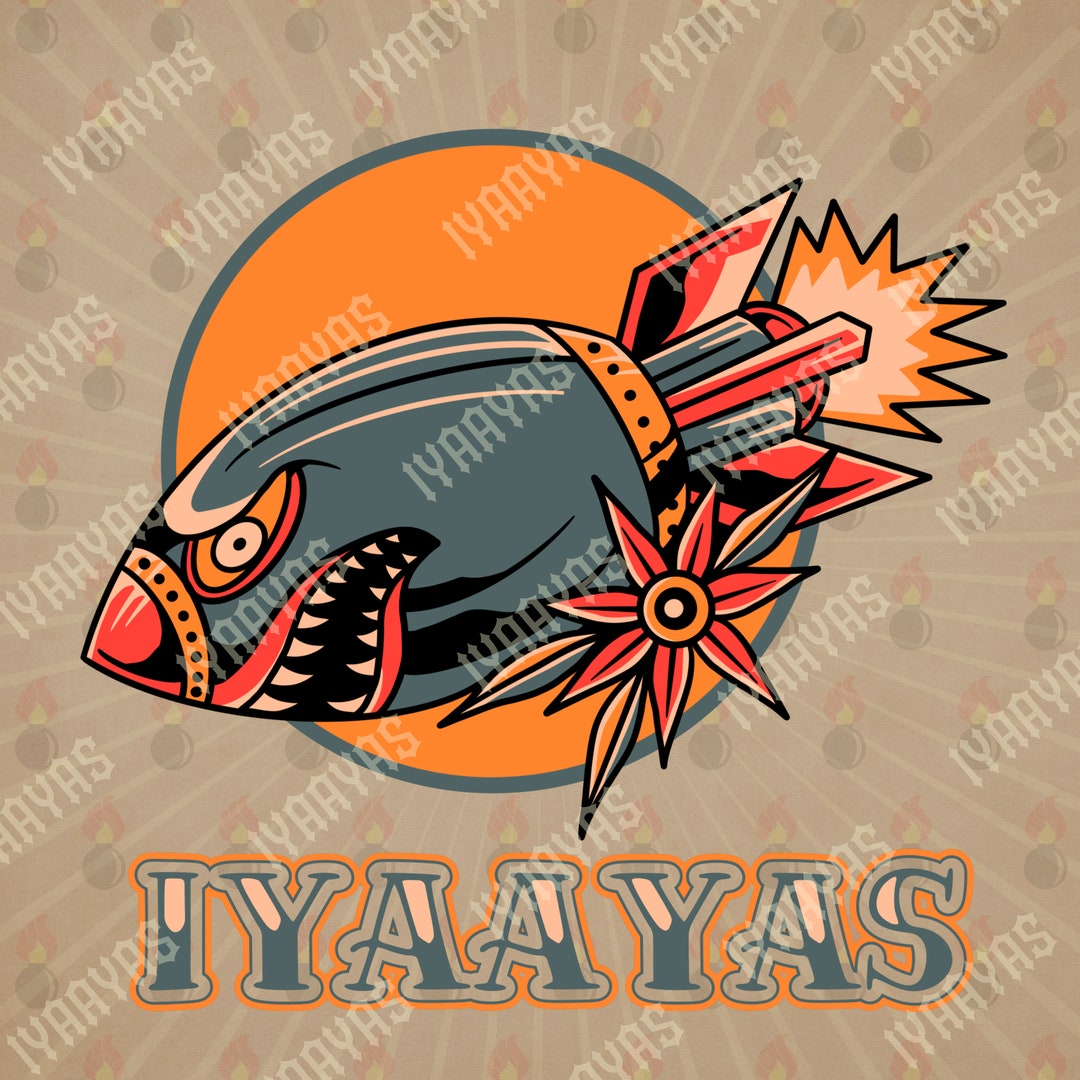 Angry Bomb IYAAYAS Flash Art - Gildan Hoodie Pull Over 50/50 Cotton ...