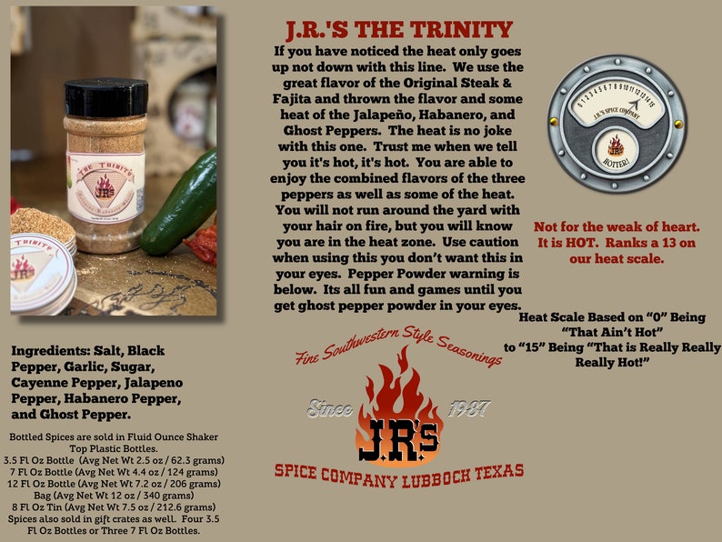 Spices - J.r.'s the Trinity - Etsy