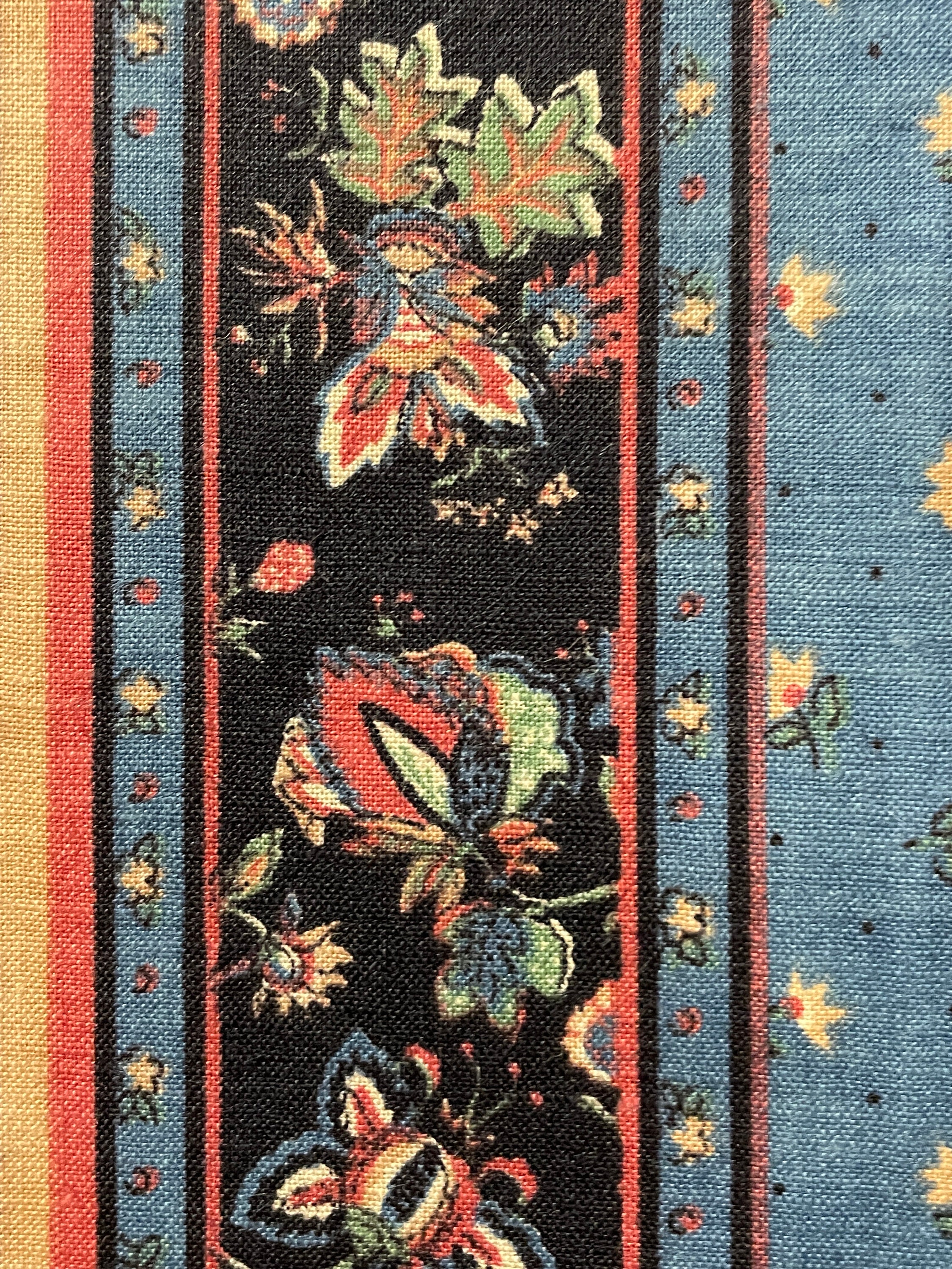 Vintage Desden Plate Cheater Quilt Fabric in Blue and Black by - Etsy