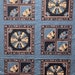 Vintage Desden Plate Cheater Quilt Fabric in Blue and Black by - Etsy