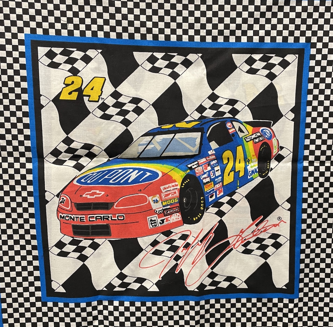 Rare Jeff Gordon 16 X 16 Fabric Panel With Monte Carlo NASCAR Vintage ...