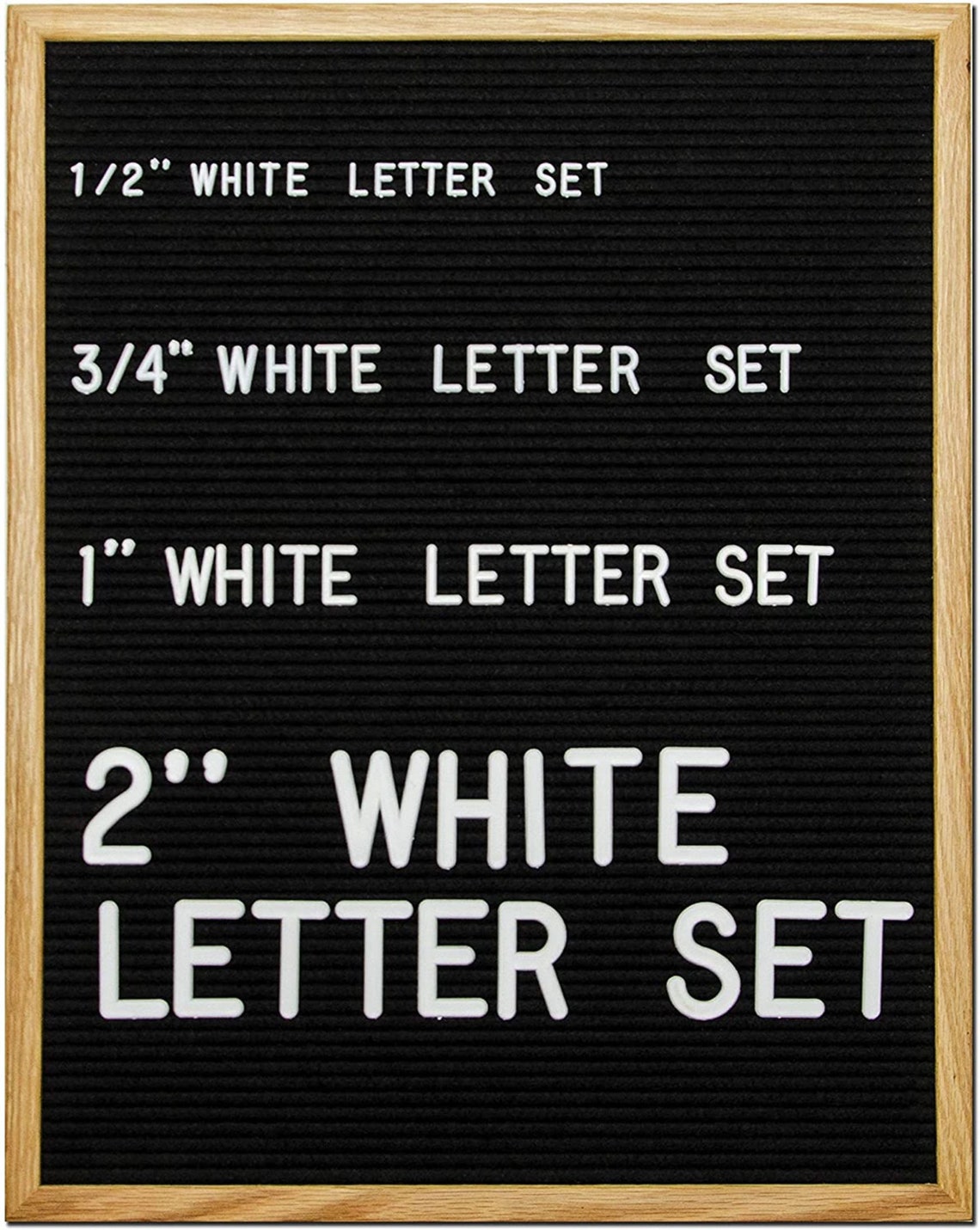 White Plastic Letter Set for Changeable Felt Letter Boards. 3/4 Inch ...