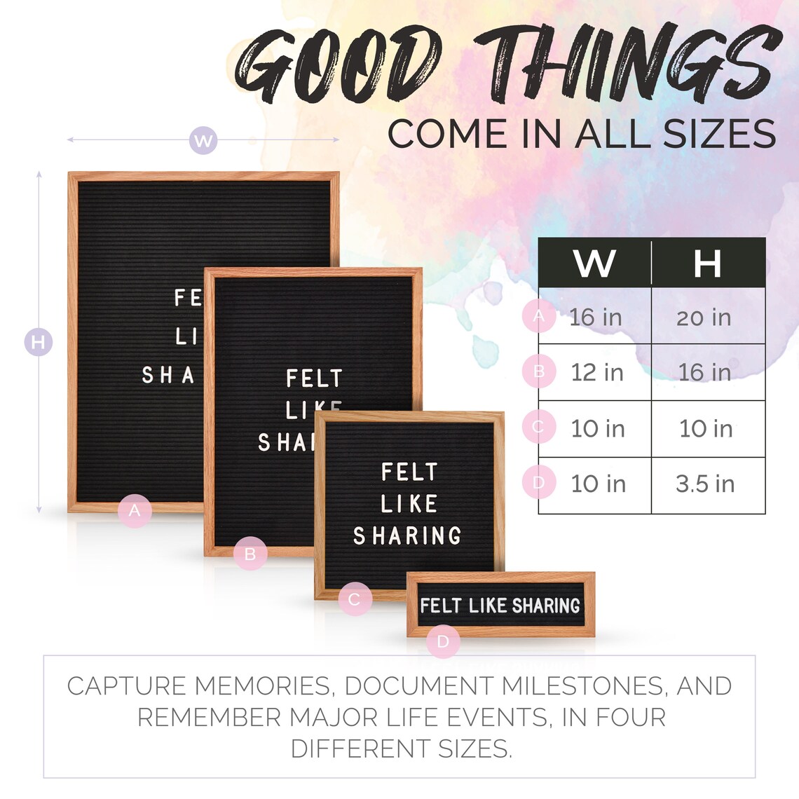 Sunburst Handmade Felt Letter Board Set With Wood Oak Frame | Etsy