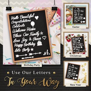 Celebration Cursive Letter Board Letters - 43 White Festive Symbols - Etsy