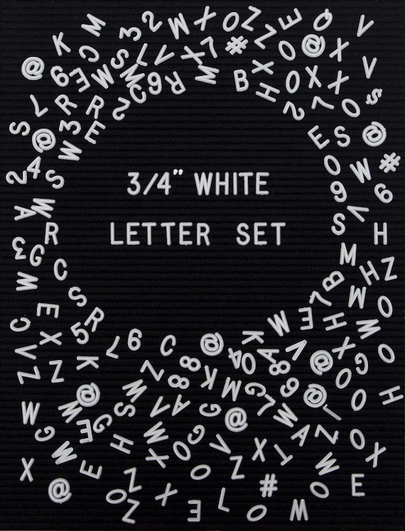 White Plastic Letter Set for Changeable Felt Letter Boards. - Etsy