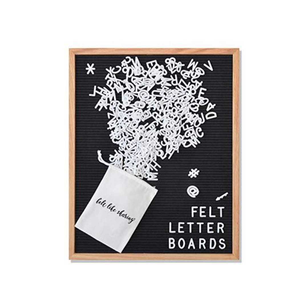 Handmade Felt Letter Board Set – Oak Frame, 348 White Letters - Etsy